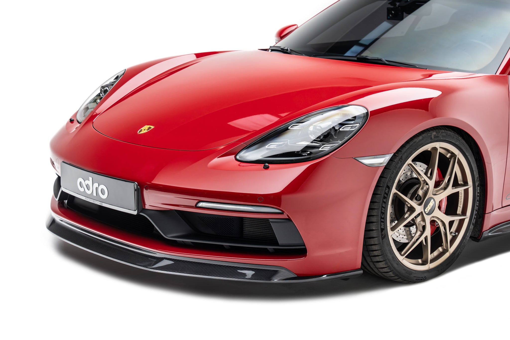 Pre Pregged Carbon Fiber Front Lip for Porsche 718 Cayman/Boxster GTS,