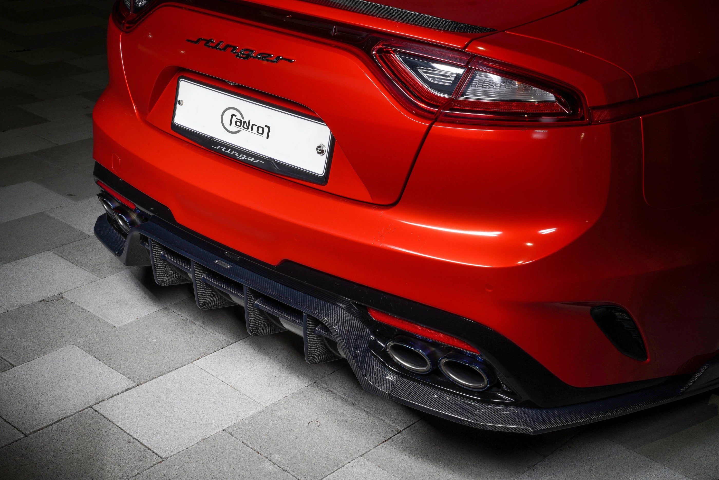 Kia Stinger Carbon Fiber Rear Diffuser V2 2018-20