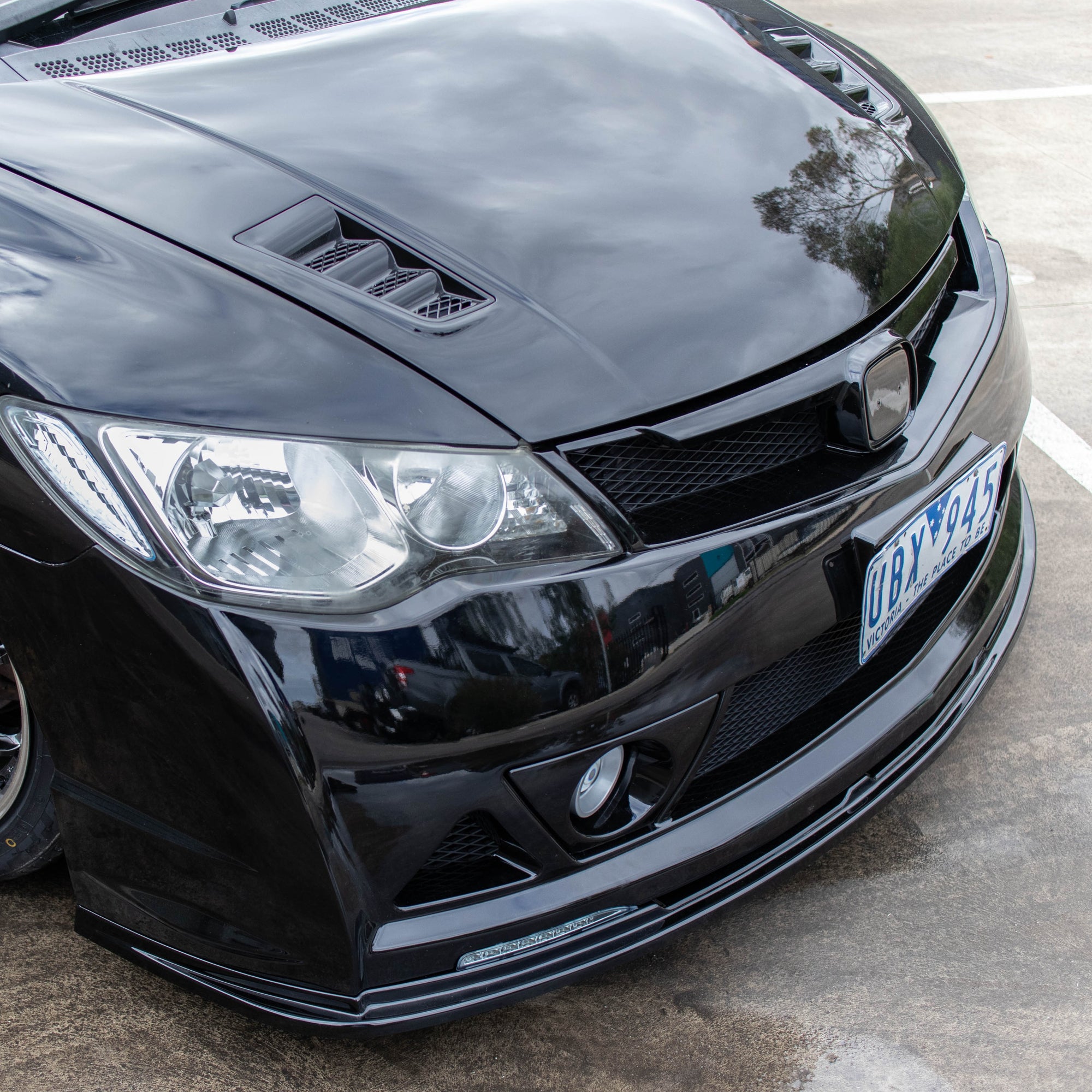 Mugen RR Style Front Lip for Honda Civic FD (Suits Zero Offset Mugen R