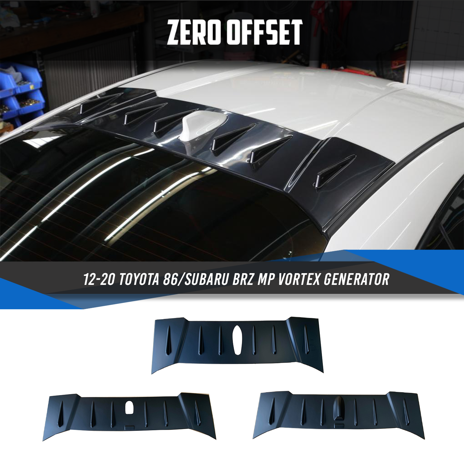 MP Style Vortex Generator for Toyota 86 (ZN6) / Subaru BRZ (ZC6) 2012-