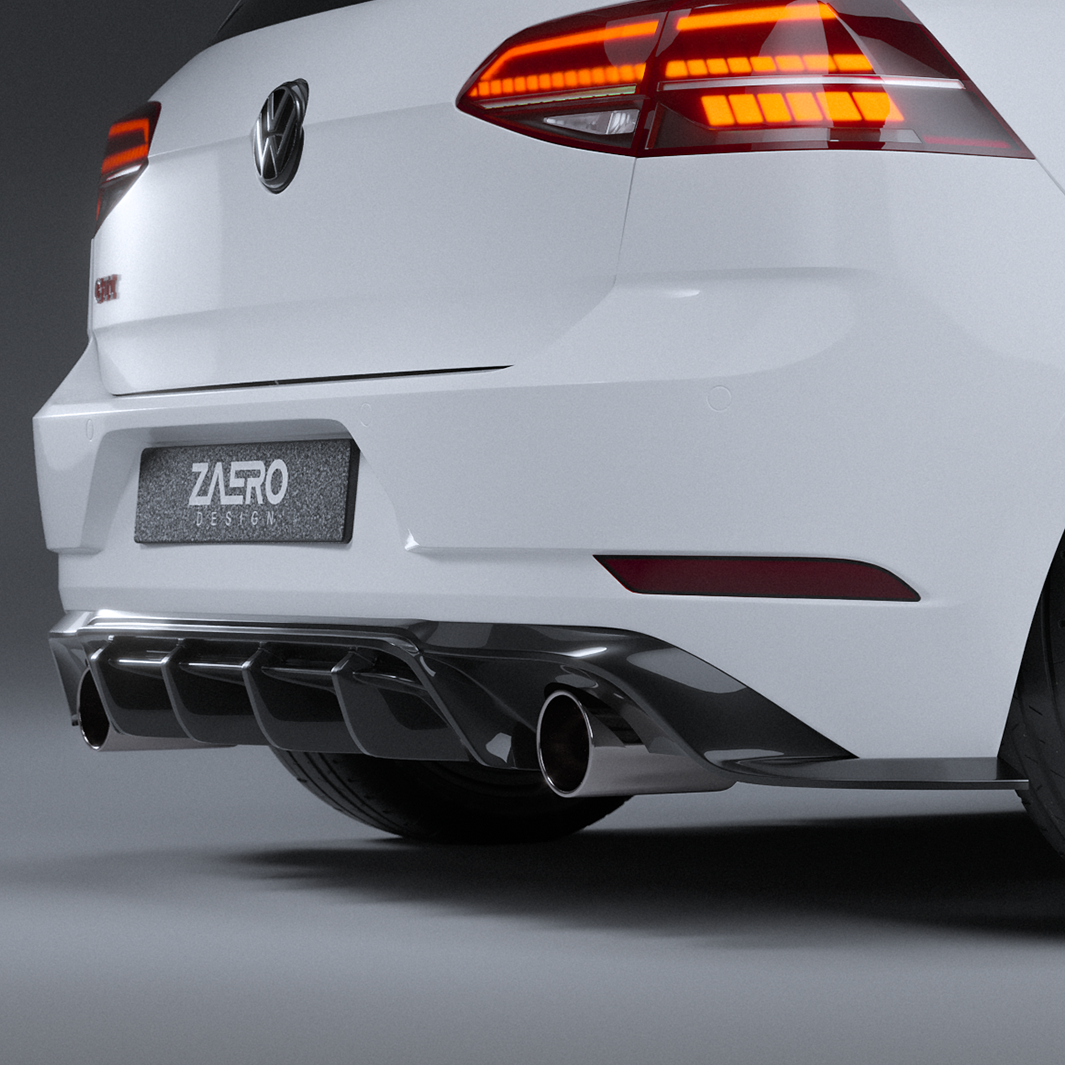 EVO-1 Rear Diffuser for Volkswagen Golf GTI MK7.5 18-21